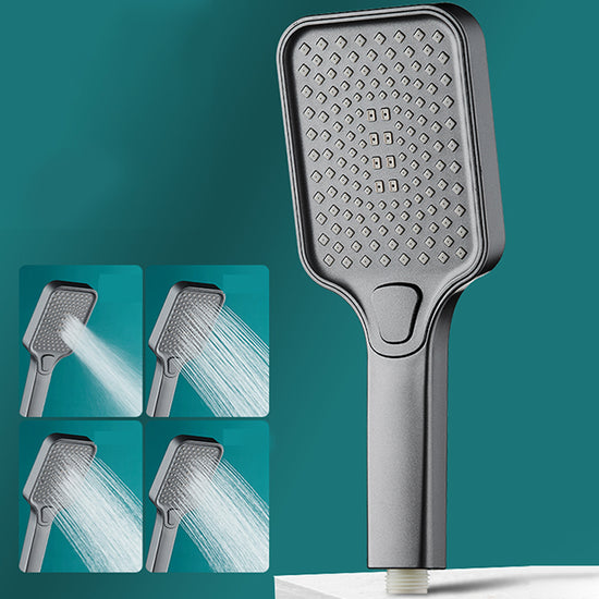Contemporary Rectangular Hand Shower Adjustable Spray Pattern Showerhead - Clearhalo