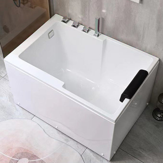 Back to Wall Soaking Bath Modern Rectangular Antique Finish Bath Tub ...