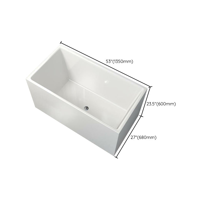 Antique Finish Soaking Bathtub Modern Rectangular Back to Wall Bath Tub ...