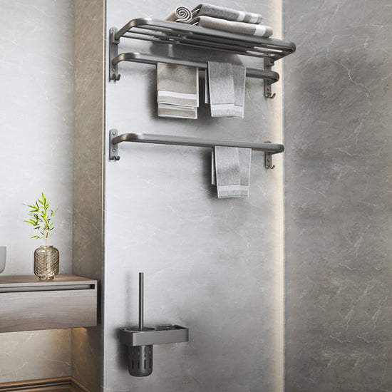 Modern Bathroom Accessories Hardware Set Grey Metal Bathroom Accessory ...