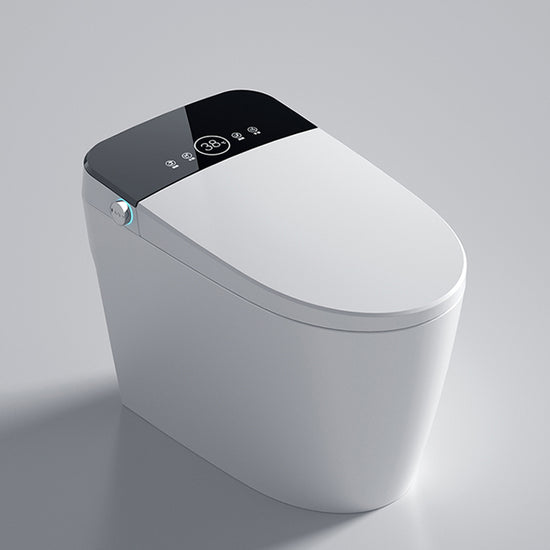 Elongated Floor Standing Bidet Temperature Control Smart Bidet - Clearhalo