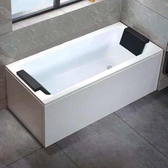 Modern Rectangular Bath Stand Alone Acrylic Soaking White Bathtub ...