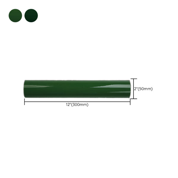 Unpatterned Rectangular Wall Tiles Stone Green Monochrome Tiles - Clearhalo