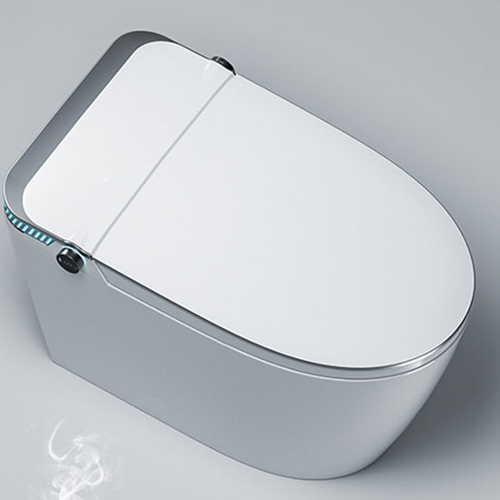Contemporary Ceramic Flush Toilet Heated Seat Included Toilet Bowl for ...