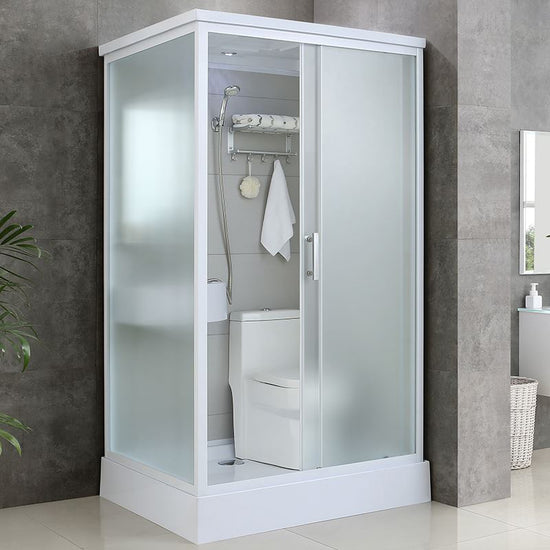 Single Sliding Rectangle Shower Kit Tempered Framed Shower Stall ...