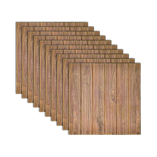 Wooden Effect Wall Panel Living Room Modern Style Peel and Stick Wall ...