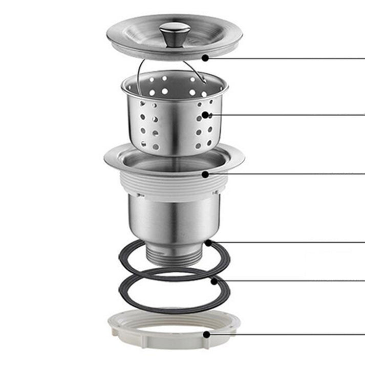 Modern Style Kitchen Sink Stainless Steel Drop-In Kitchen Double Sink ...