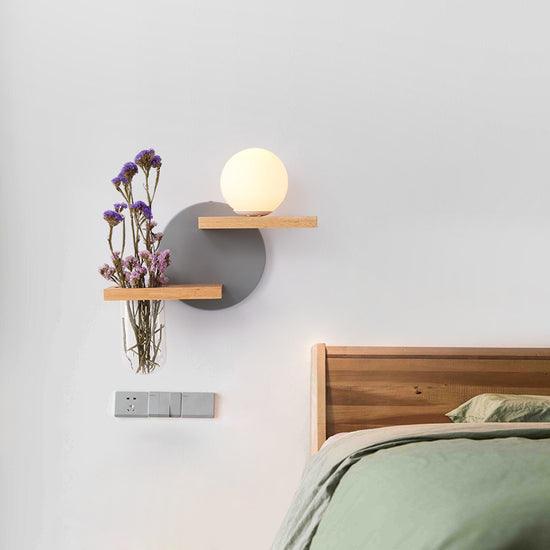 Beige Small House Wall Light 1 Light Lovely Wooden Sconce Light with ...