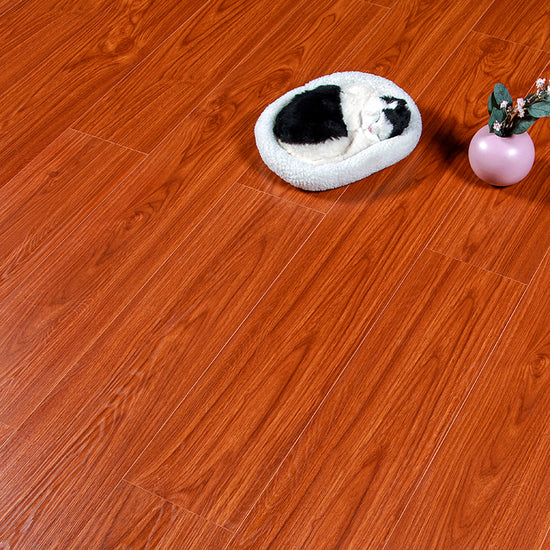 Red Wood Laminate Flooring Scratch Resistance Matte Laminate Plank ...