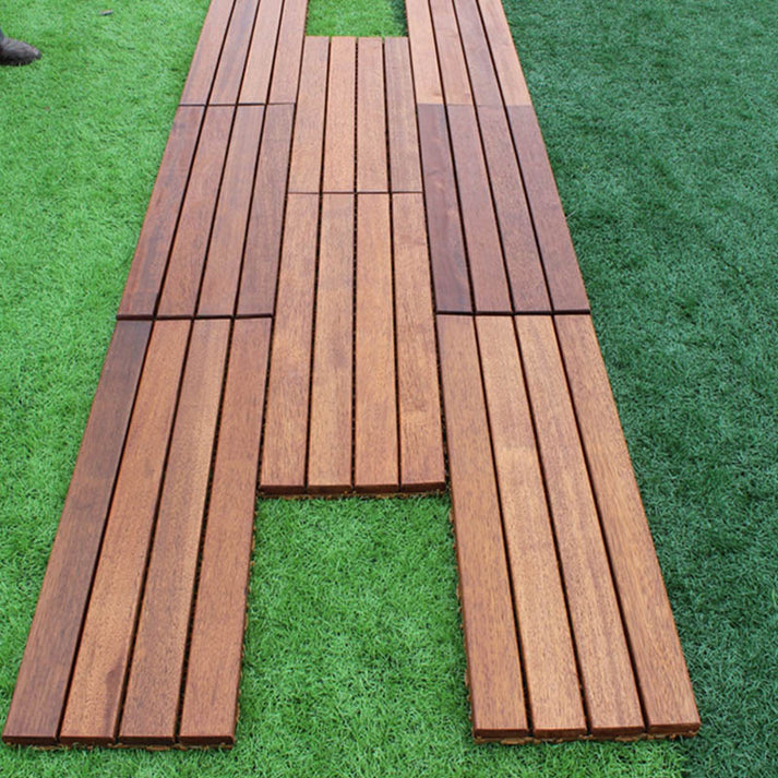 Wood Decking Tiles Waterproof Interlocking Patio Flooring Tiles - Clearhalo