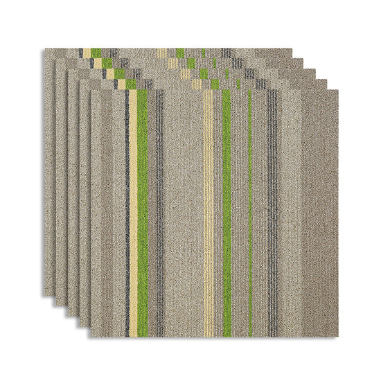 Stripe Printed Carpet Tiles Office Room Loose Lay Level Loop Square ...