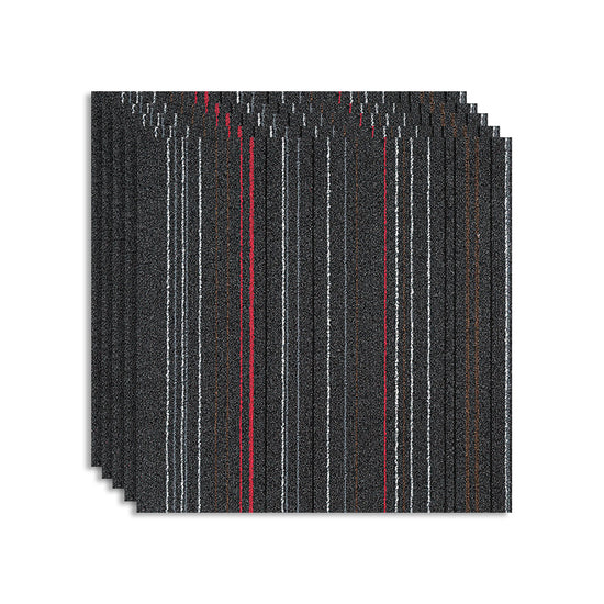 Stripe Printed Carpet Tiles Office Room Loose Lay Level Loop Square ...