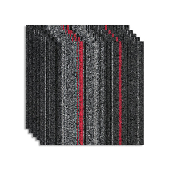 Stripe Printed Carpet Tiles Office Room Loose Lay Level Loop Square ...