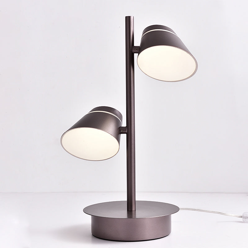 Swivelable Angled Cone Shade Night Lamp Modern Metal Single Bedside ...