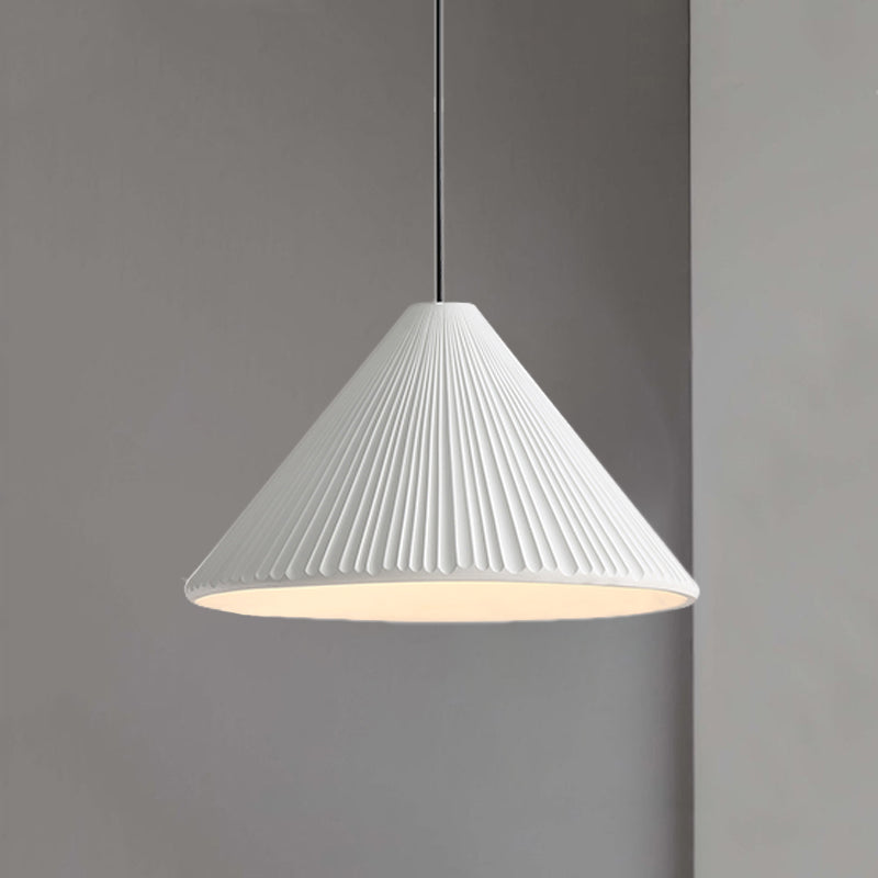 12.5"/16.5" W 1 Head Conic Pendant Light with Ribbed Design Nordic ...