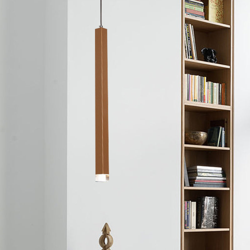 Gold Slim Cuboid Metal Suspension Light Simple Style 1/4/5 Light Bar ...