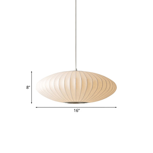 16"/19.5"/23.5"W Saucer Hanging Ceiling Light Modernist Fabric 1 Light ...