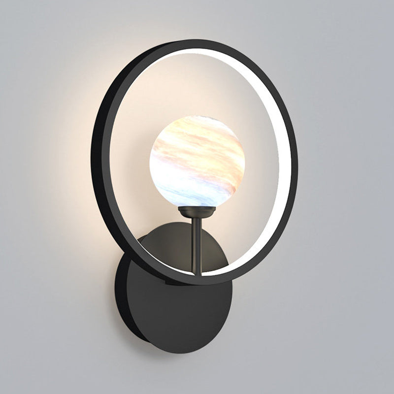 Gradient Glass Globe Wall Lighting Ideas Modern LED Sconce Light ...