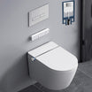 Contemporary Wall Hung Toilet Set with Remote Control Included - Clearhalo