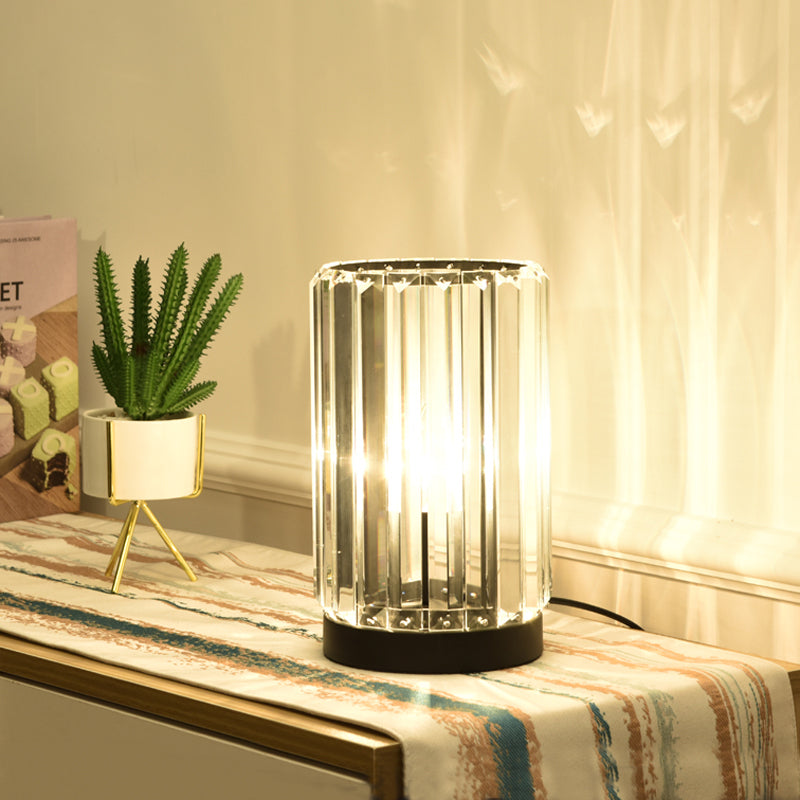 Crystal Living Room Night Table Light Minimalist Faceted Crystal 1 Head ...
