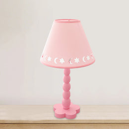 Kids Cone Table Lamp Fabric 1 Light Bedroom Night Light with Cutout ...