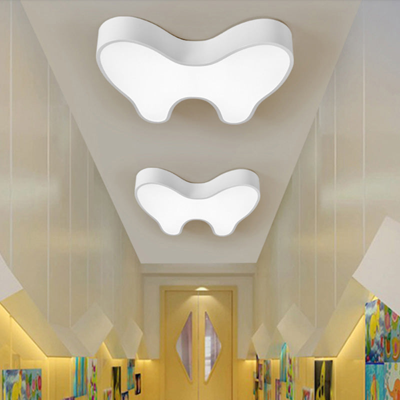 Tooth Shape Flush Mount Light Modern Acrylic Led White Ceiling Fixture ...