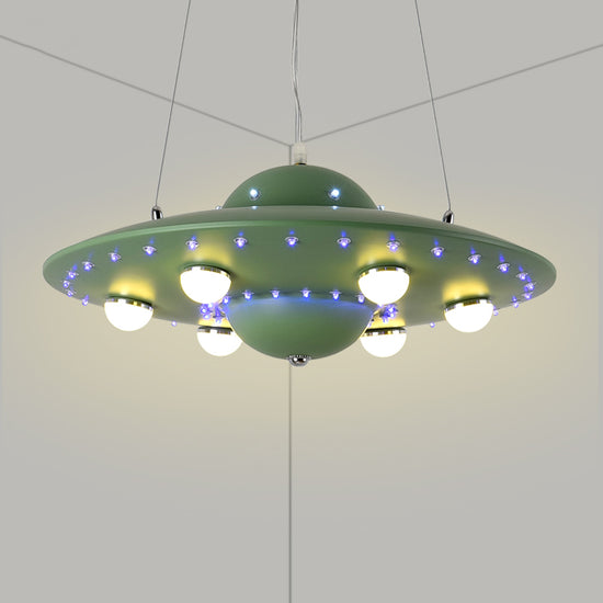 Nordic Flying Saucer Chandelier Light Metallic Child Bedroom LED ...