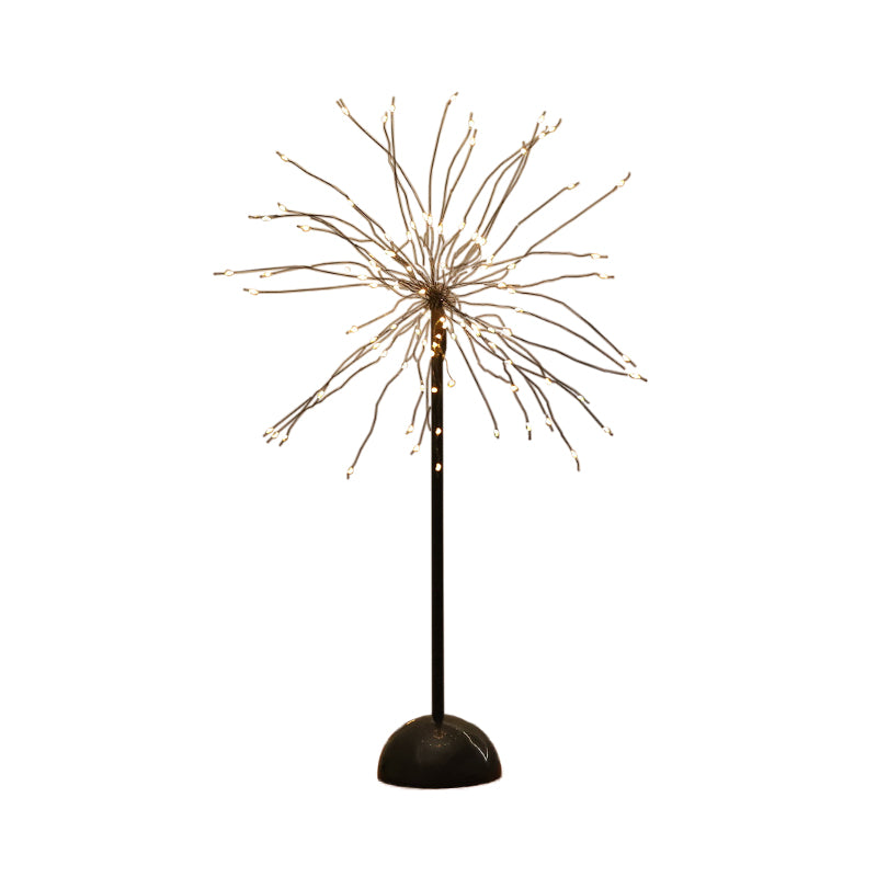 Metal Starburst Night Table Lighting Decorative LED Nightstand Light in ...