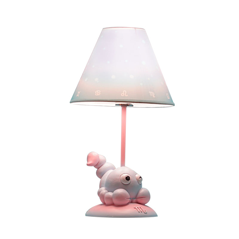 Pink Constellation Night Table Light Cartoon 1 Bulb Resin Nightstand ...