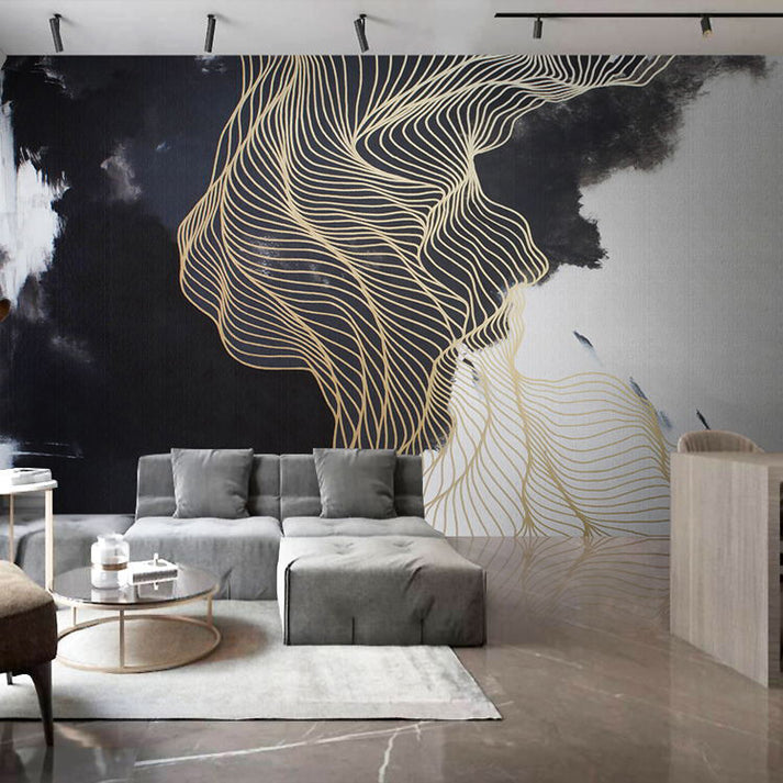 Large Unique Murals for Accent Wall Classic Chinese Sun and Mountain ...