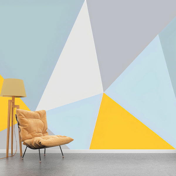 Whole Wall Covering for Accent Wall Color Block of Irregular Design in ...