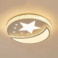 Star and Moon Ceiling Mount Light with Crystal Decoration Acrylic LED ...