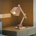 Beige Trapezoid Shade Table Light Modernist 1 Bulb Wood Desk Lamp with ...