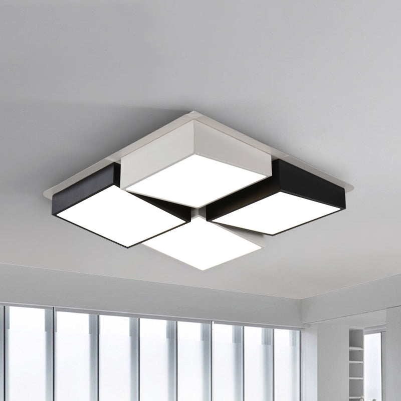Modernist Style Square/Rectangle Flush Ceiling Light Acrylic 24.5"/37 ...