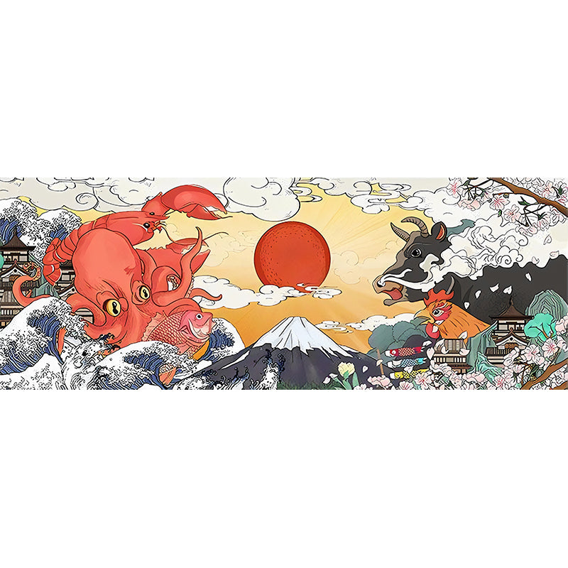 Stain-Resistant Various Animal Mural Non-Woven Fabric Oriental Wall ...