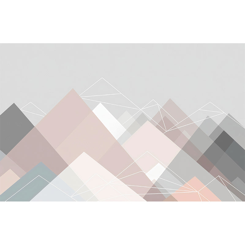 Simple Triangle Mural Wallpaper Non-Woven Fabric Wall Art for Accent ...