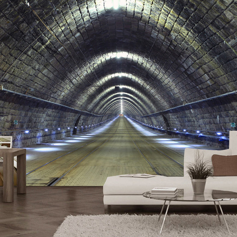 Decorative Underground Tunnel Mural Non-Woven Material Wall Covering ...