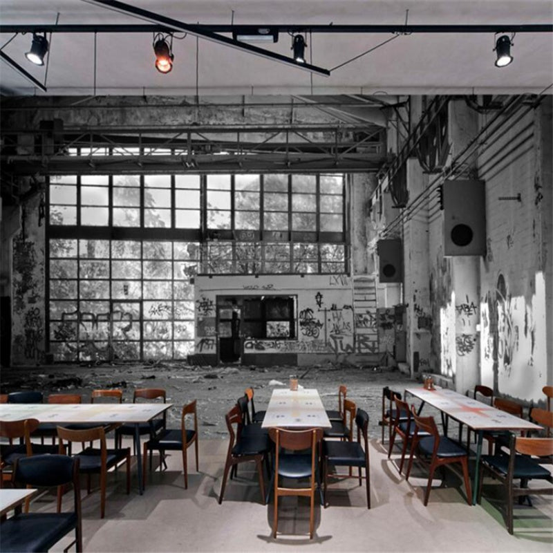 Industrial Warehouse Mural Wallpaper for Bar Decoration, Extra Large ...