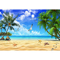 Full Seashore and Tree Mural for Bedroom Seagull Wall Art in Blue for ...