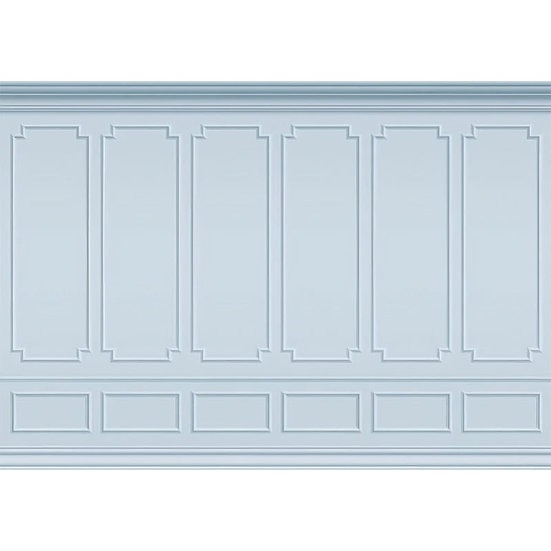 3D Print Frame Wall Art in Soft Blue, Contemporary Mural Wallpaper for ...
