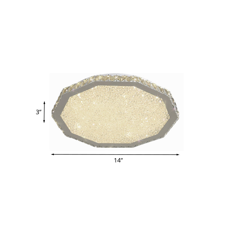 Minimalist Polygon Ceiling Lighting LED Crystal Flush Mount Light ...