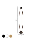 Geometric Standing Lamp Nordic Acrylic Black/White/Gold LED Reading ...