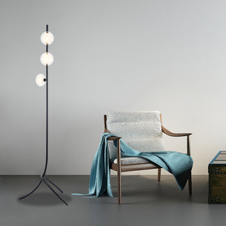 Modernist Round Tri-Leg Floor Lighting Glass Living Room LED Standing ...