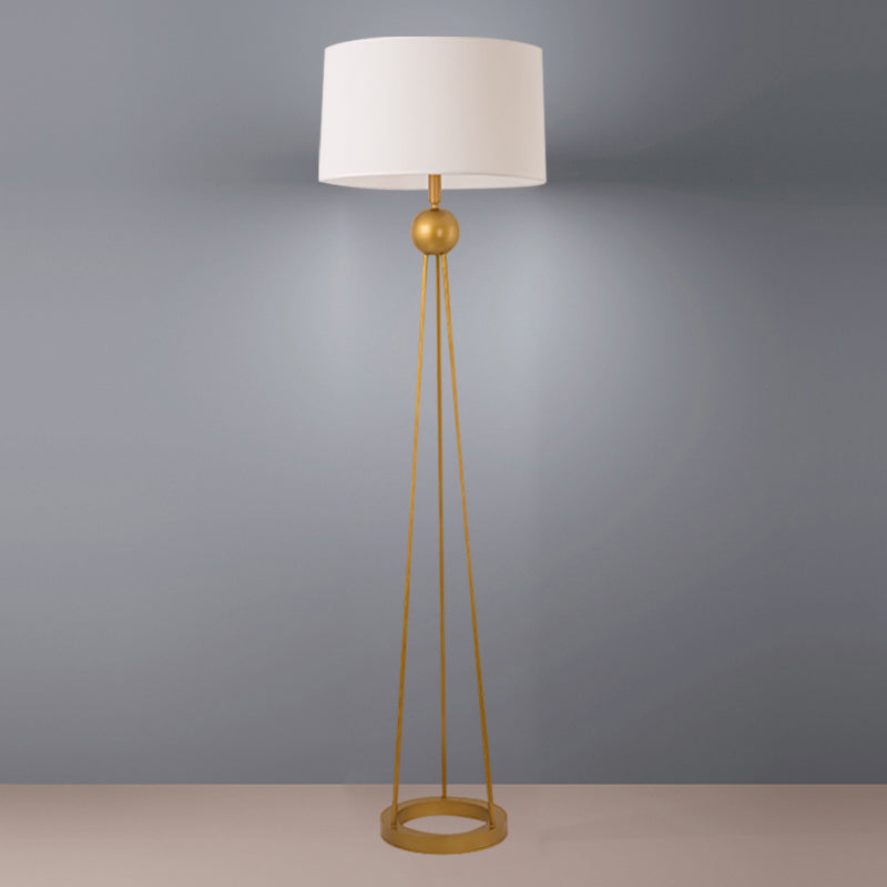 1-Light Living Room Stand Up Lamp Modernist White/Black/Flaxen Tripod ...