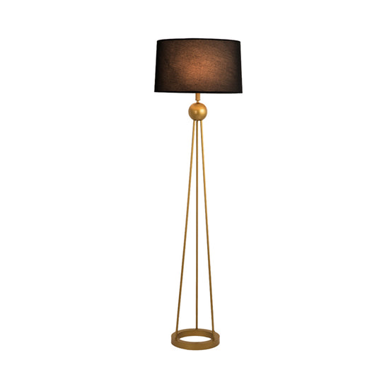 1-Light Living Room Stand Up Lamp Modernist White/Black/Flaxen Tripod ...