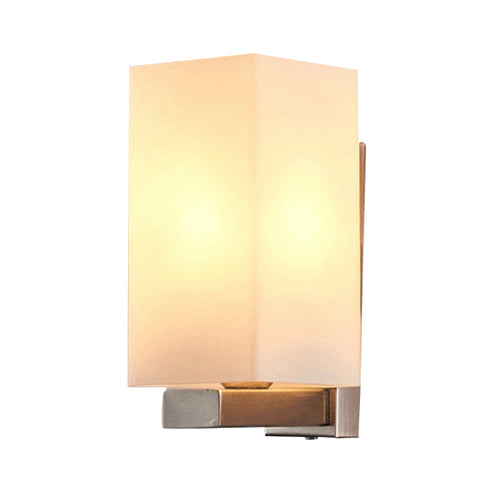 Rectangle Wall Sconce Light Modern Glass Shade 1 Light Wall Mounted ...