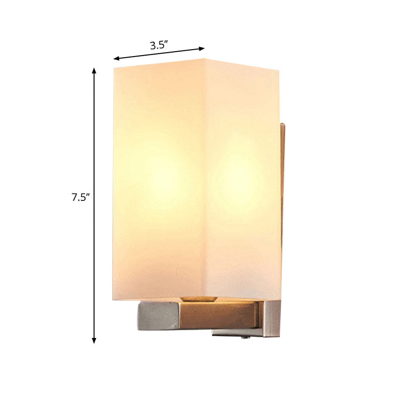 Rectangle Wall Sconce Light Modern Glass Shade 1 Light Wall Mounted ...