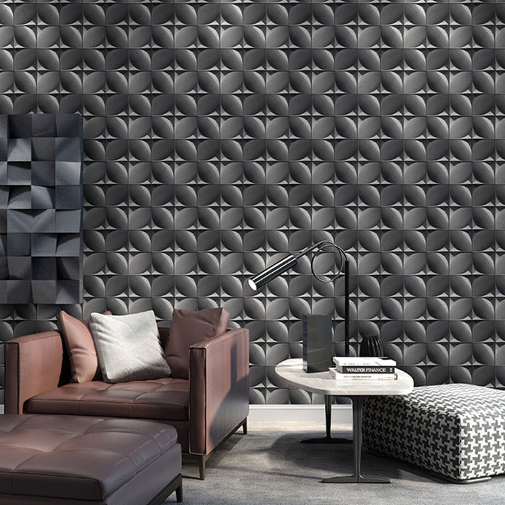 Grid Flock Texture Wall Art for Accent Wall 3D Harlequin Wallpaper in ...